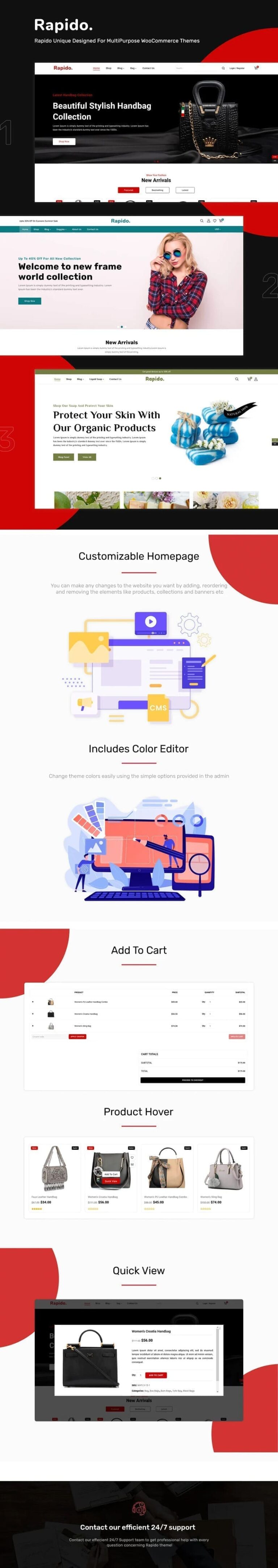 Rapido - Multiparous Fashion Accessories WooCommerce Template ...