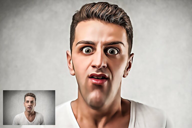 Cartoon Face Photoshop Effect – MasterBundles