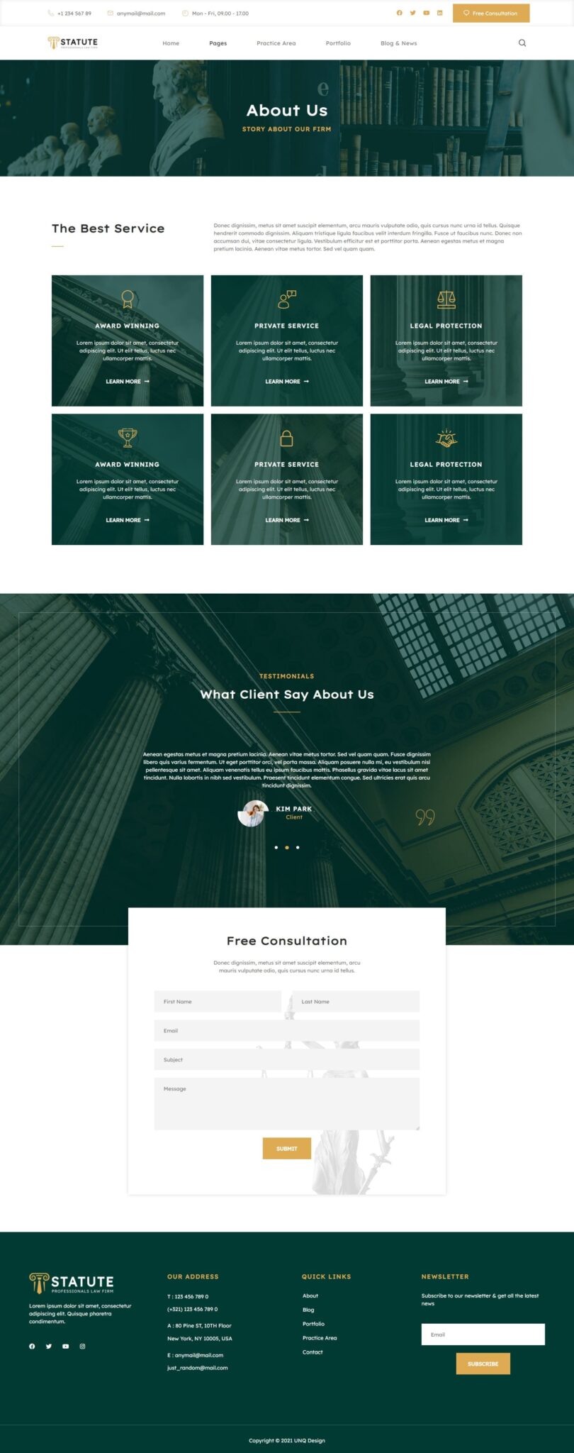 Statute - Law Firm & Attorney Elementor Template Kit – MasterBundles