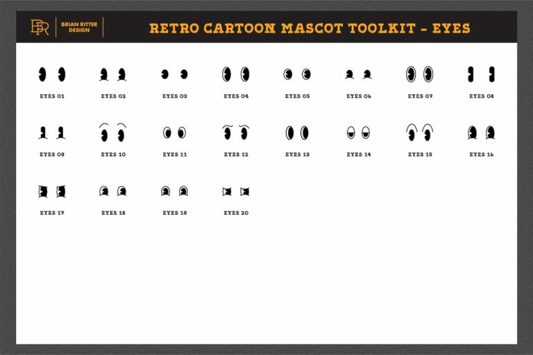 Retro Cartoon Mascot Toolkit – MasterBundles