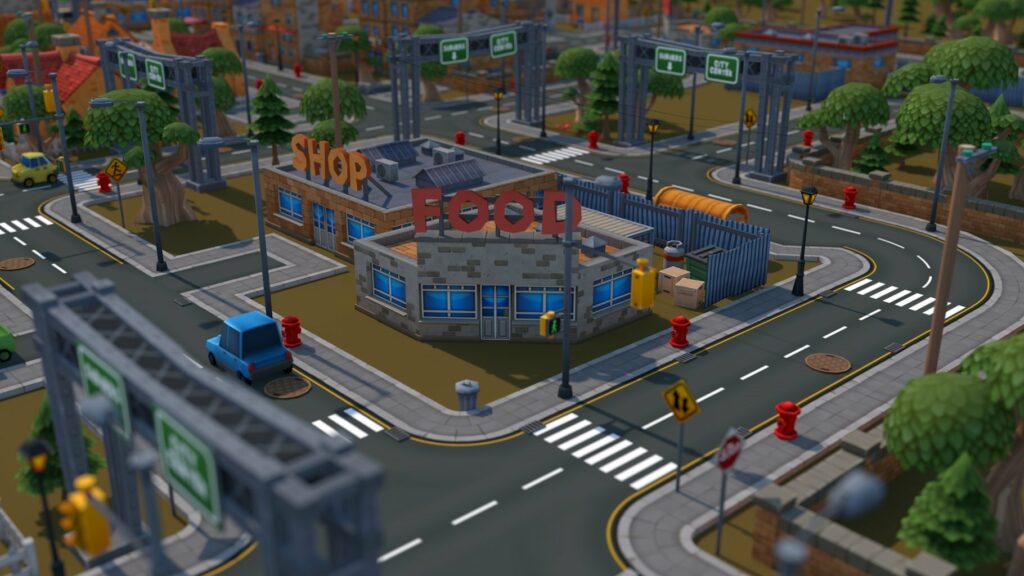 Low Poly Cartoon City Pack – MasterBundles