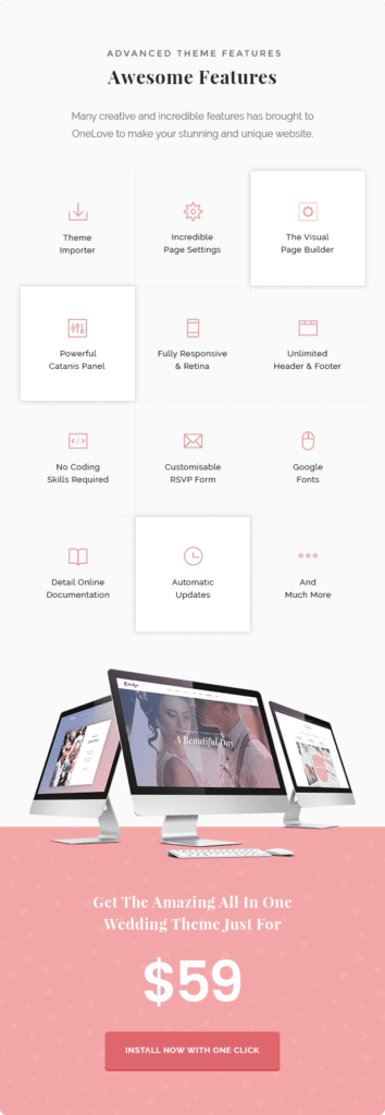 OneLove - The Elegant & Clean Multipurpose Wedding WordPress Theme – MasterBundles