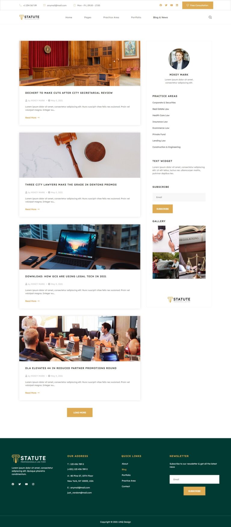 Statute - Law Firm & Attorney Elementor Template Kit – MasterBundles