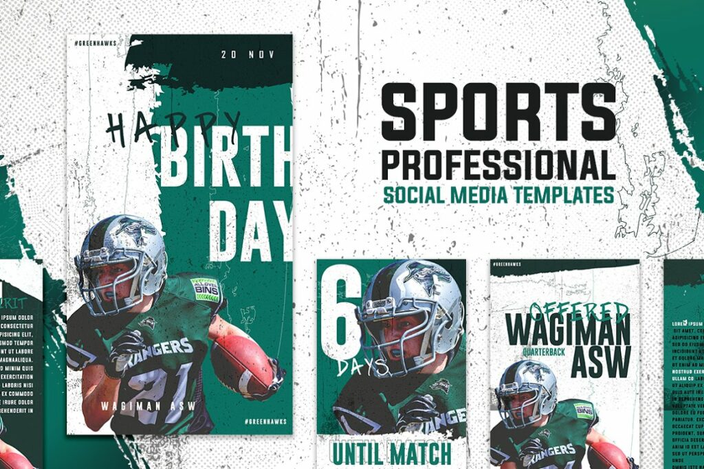 Social Media Sports Template V.1 – MasterBundles