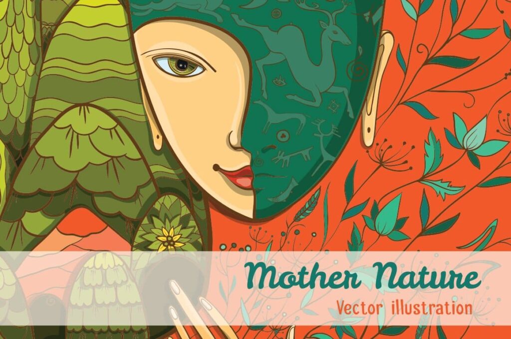 Vector Illustration of Mother Nature – MasterBundles