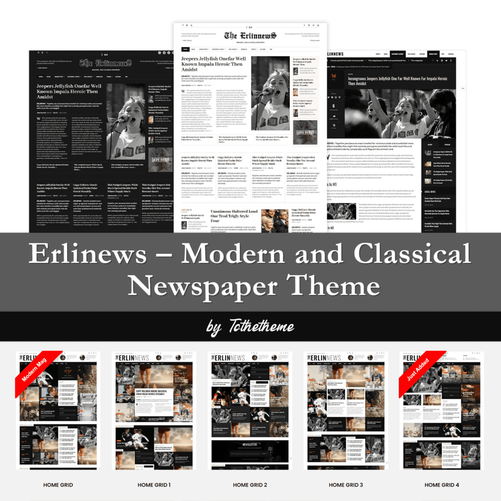 Erlinews – Modern and Classical Newspaper Theme – MasterBundles