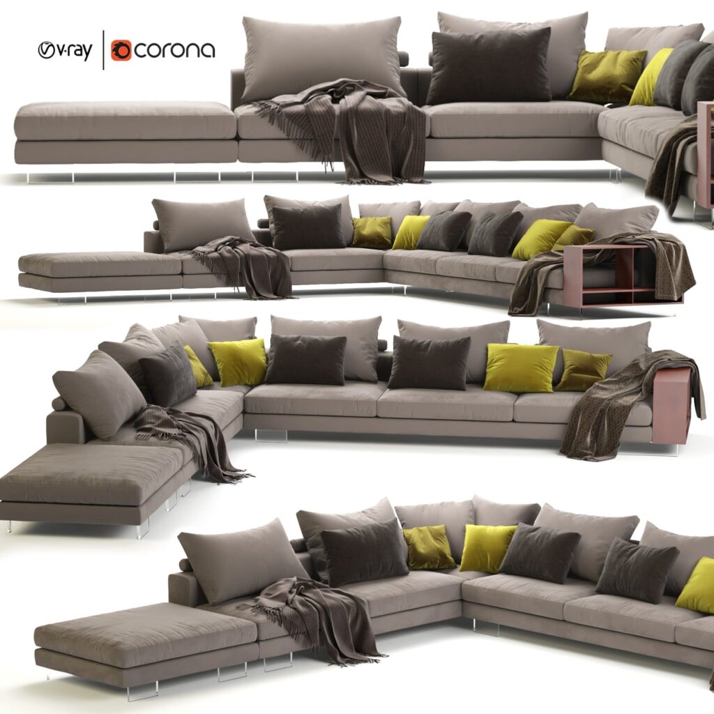 Flexform Lightpiece Modular Sofa – MasterBundles