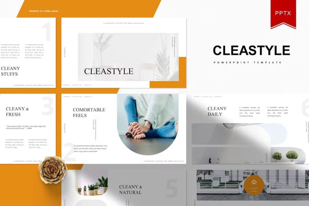 Cleastyle Powerpoint Template – MasterBundles