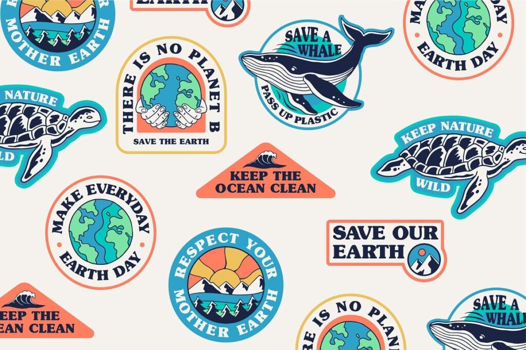 Save Our Earth Badges – MasterBundles