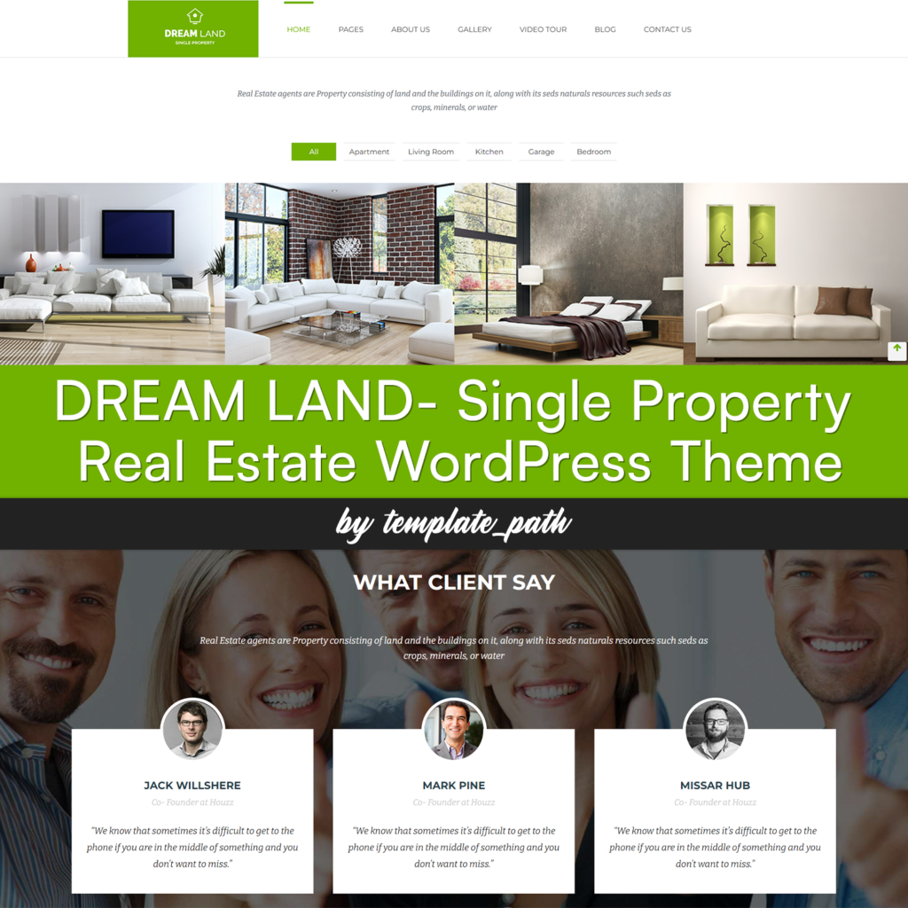 Dream Land - Single Property Real Estate WordPress Theme – MasterBundles