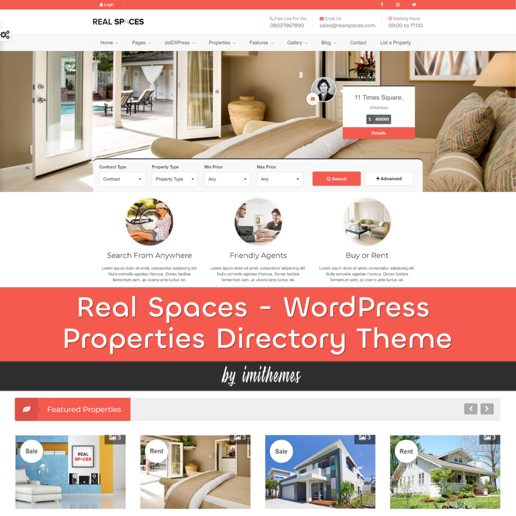 Real Spaces - WordPress Properties Directory Theme – MasterBundles
