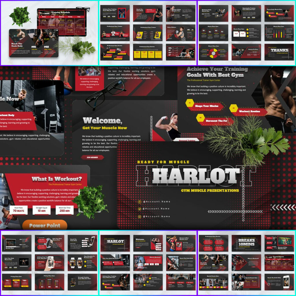 Harlot - Gym Muscle Powerpoint – MasterBundles