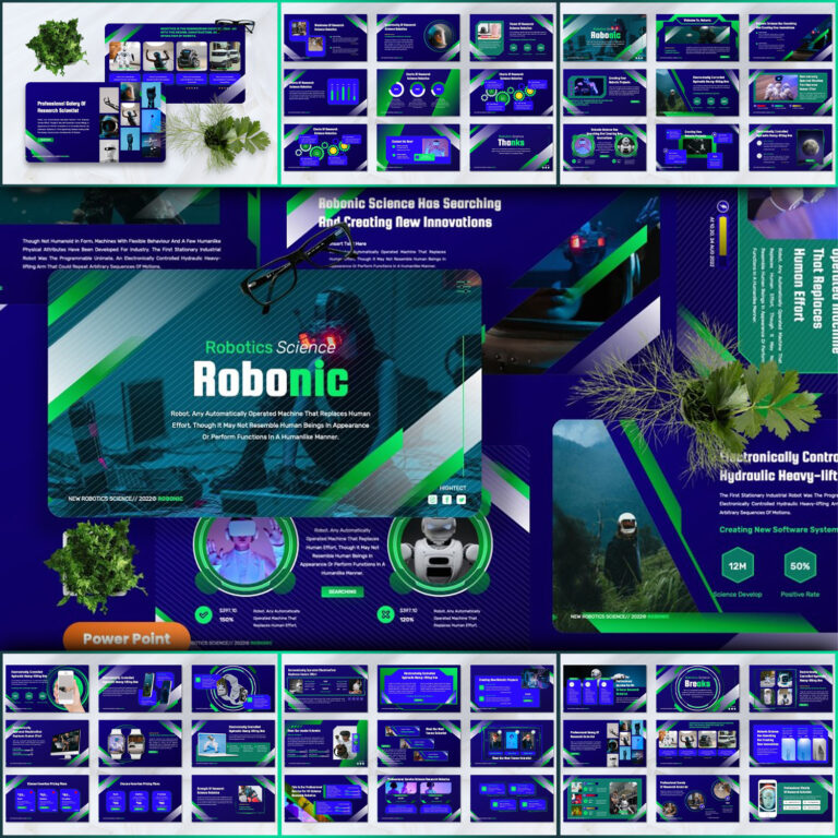 Robonic - Robotics Powerpoint – MasterBundles
