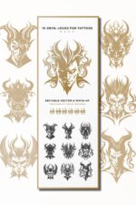Devil Logos for Tattoos Pack x10 – MasterBundles