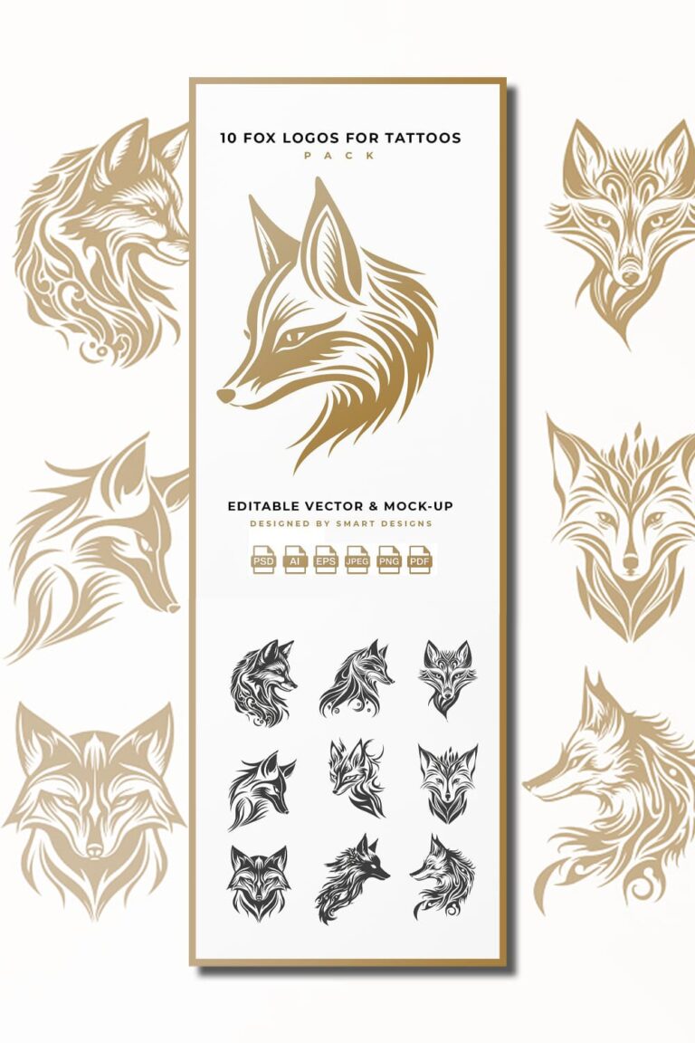 Fox Logos for Tattoos Pack x10 – MasterBundles