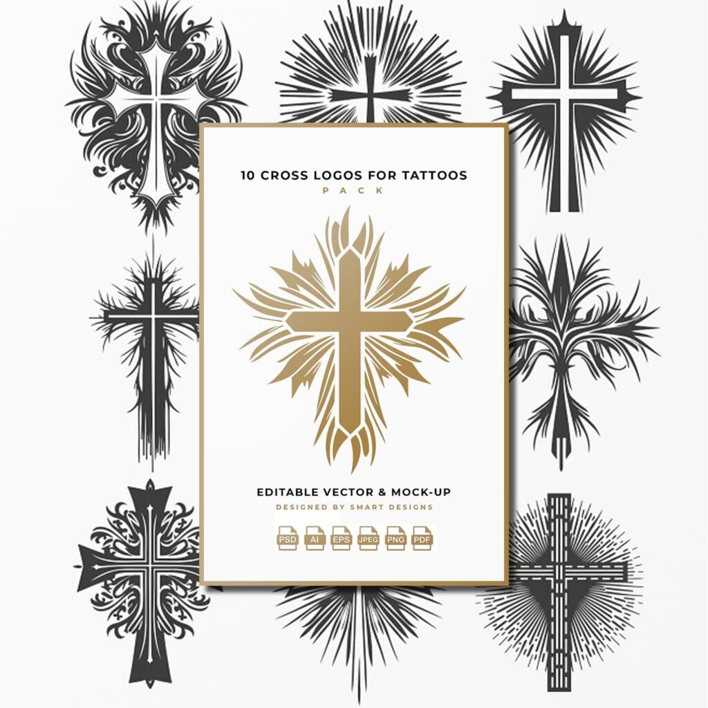 Cross Logos for Tattoos Pack x10 – MasterBundles