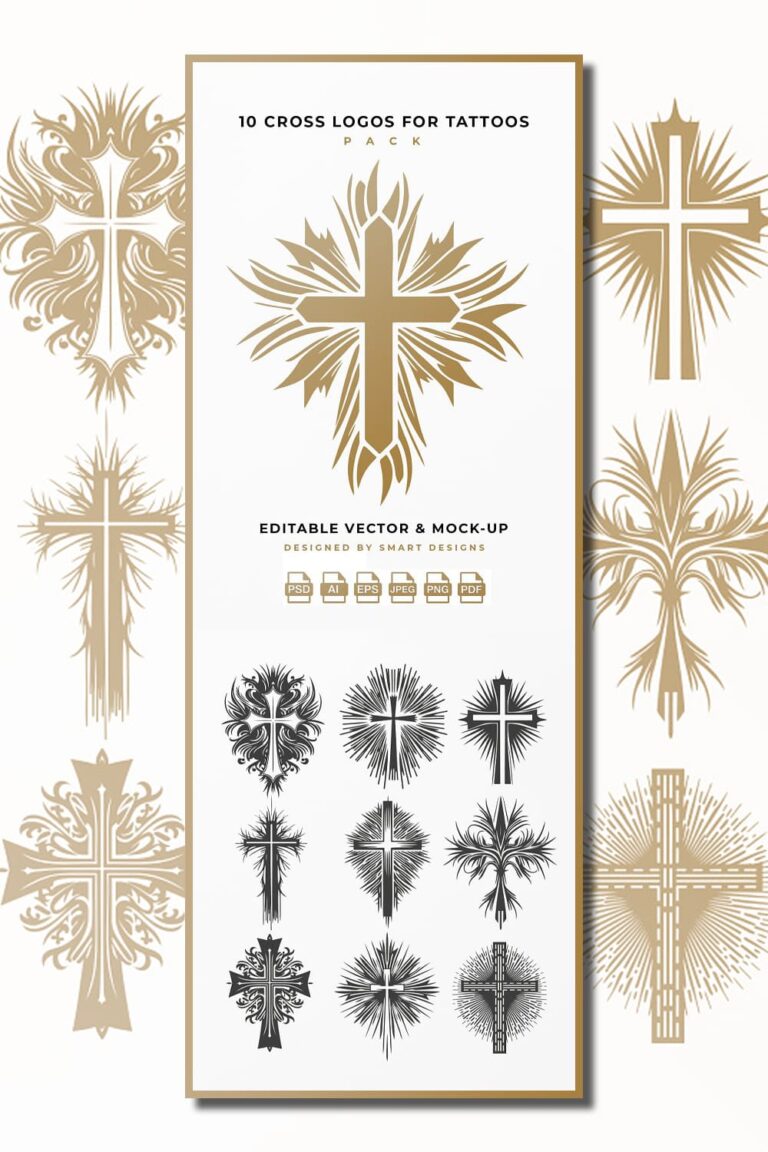 Cross Logos for Tattoos Pack x10 – MasterBundles