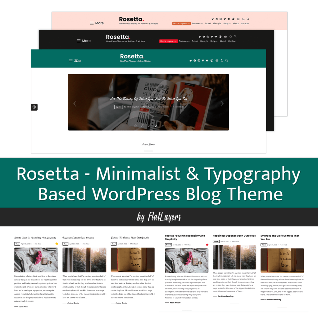 Rosetta - Minimalist & Typography Based WordPress Blog Theme ...