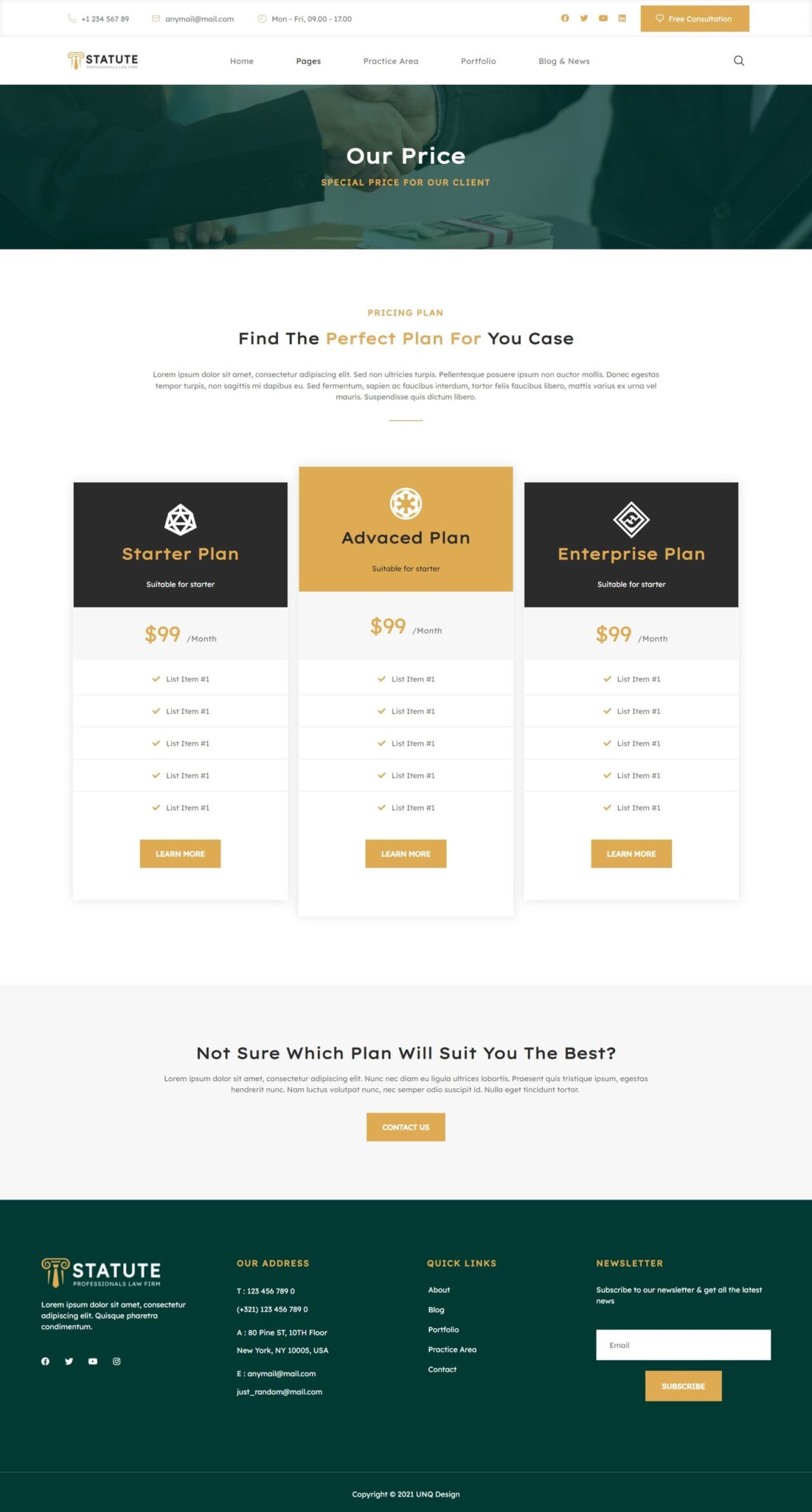 Statute - Law Firm & Attorney Elementor Template Kit – MasterBundles