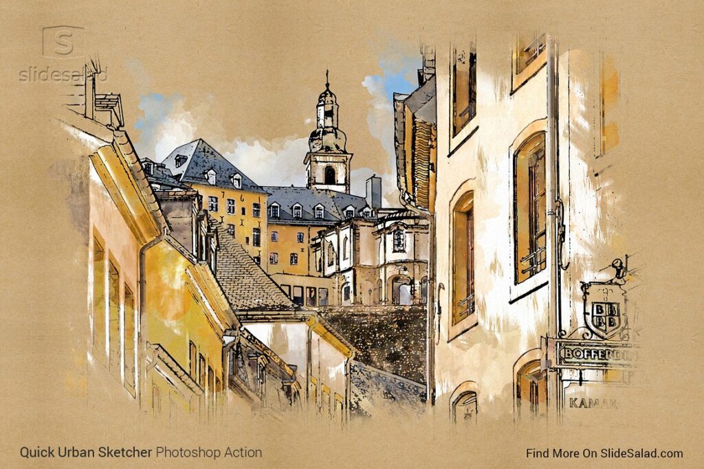 Urban Sketcher Photoshop Action – MasterBundles
