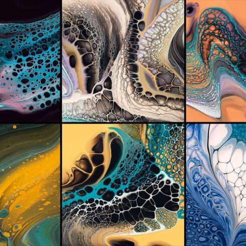 Viscosity: Fluid Acrylic Textures | MasterBundles