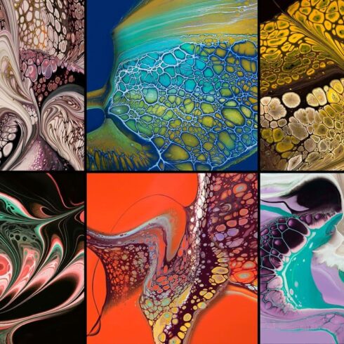 Viscosity: Fluid Acrylic Textures | MasterBundles