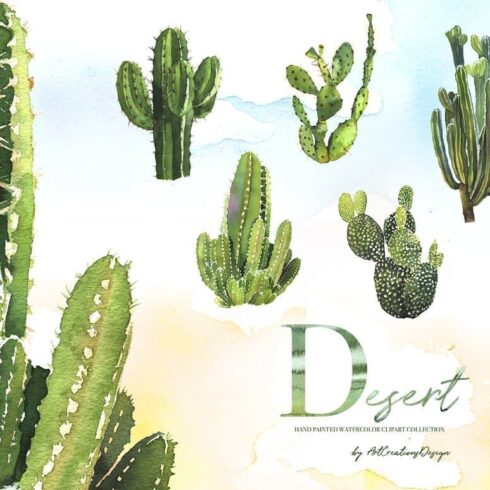 Watercolor Desert Clipart Set – MasterBundles
