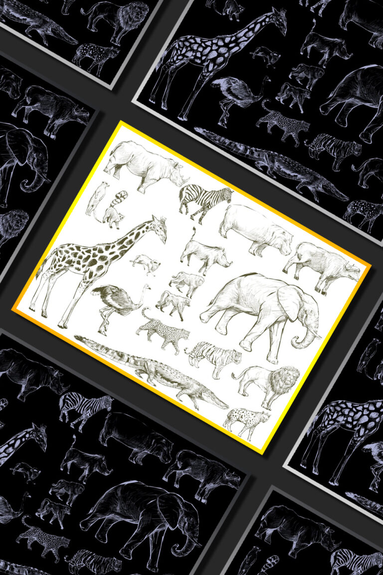 Illustration Drawing Of Wildlife – MasterBundles