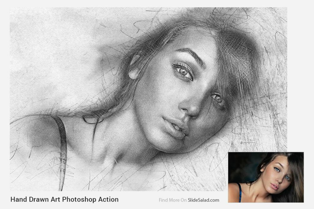 Hand Drawn Art Photoshop Action – MasterBundles