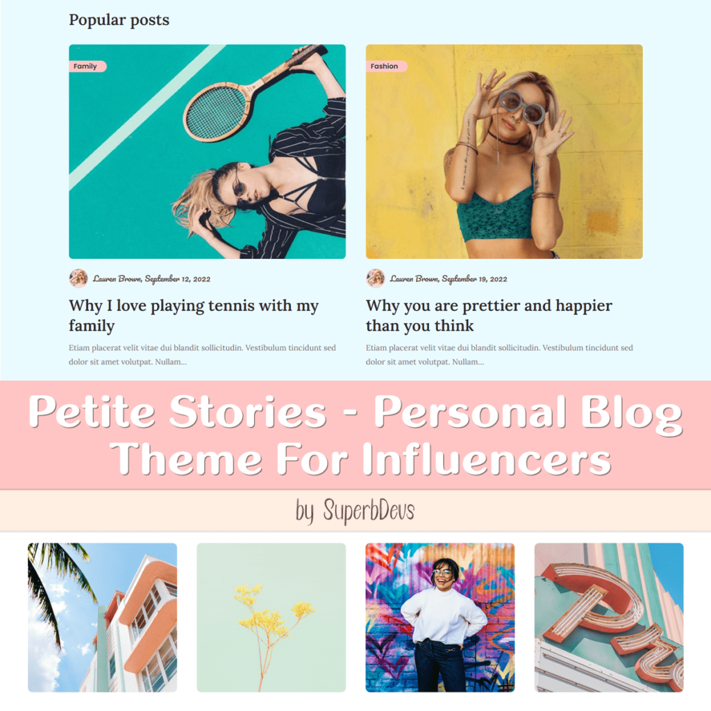 Petite Stories - Personal Blog Theme For Influencers – MasterBundles