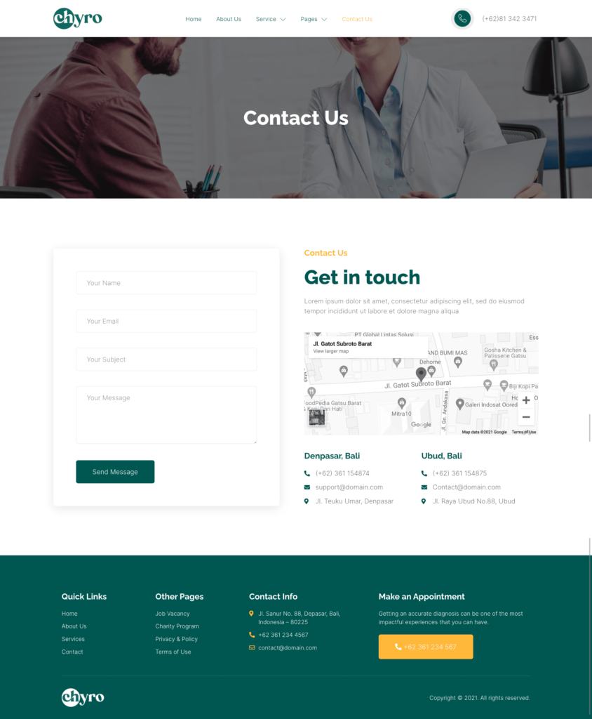 Chyro – Chiropractic & Physiotherapy Elementor Template Kit – MasterBundles