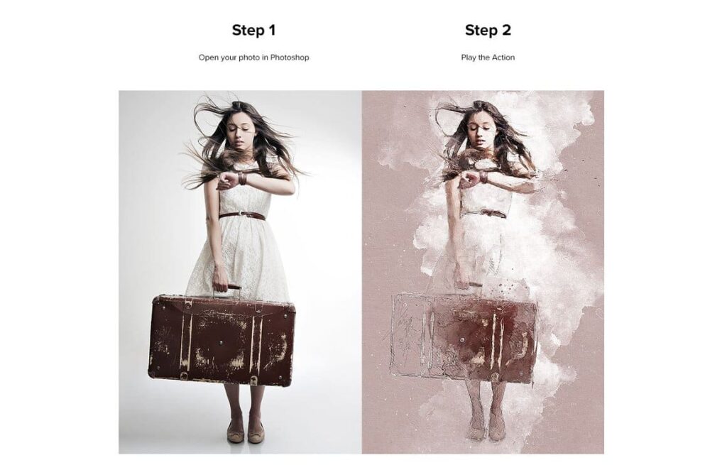 Mixed Media Photoshop Action – MasterBundles