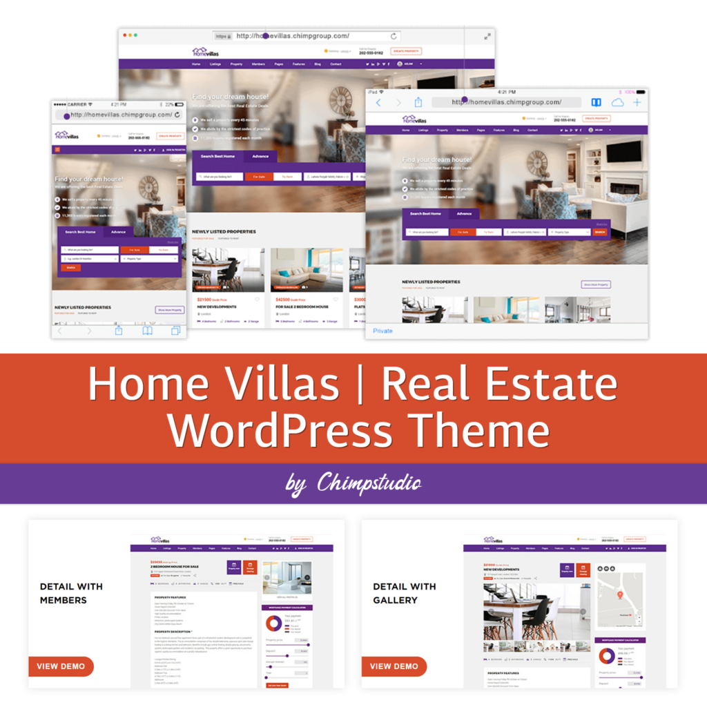 Home Villas | Real Estate WordPress Theme – MasterBundles