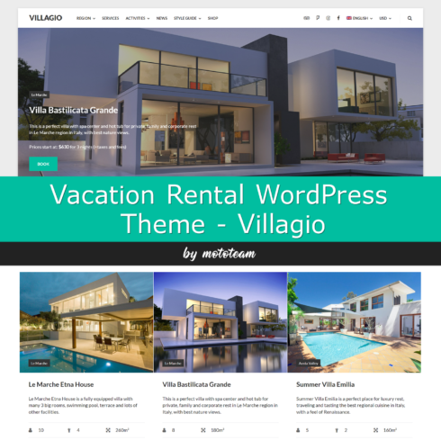 Vacation Rental WordPress Theme - Villagio – MasterBundles