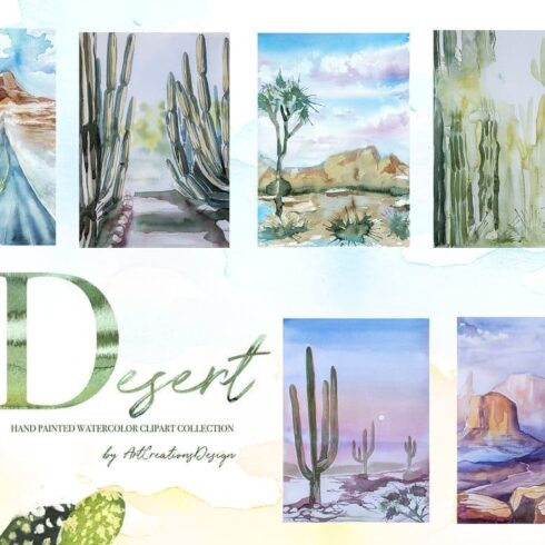Watercolor Desert Clipart Set – MasterBundles