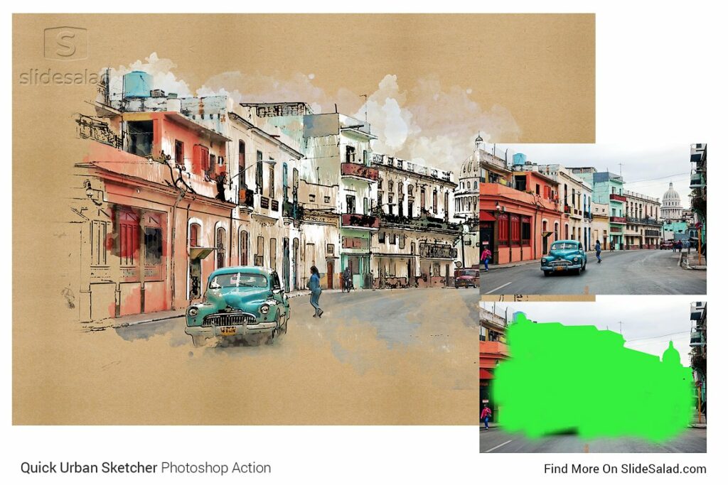 Urban Sketcher Photoshop Action – MasterBundles
