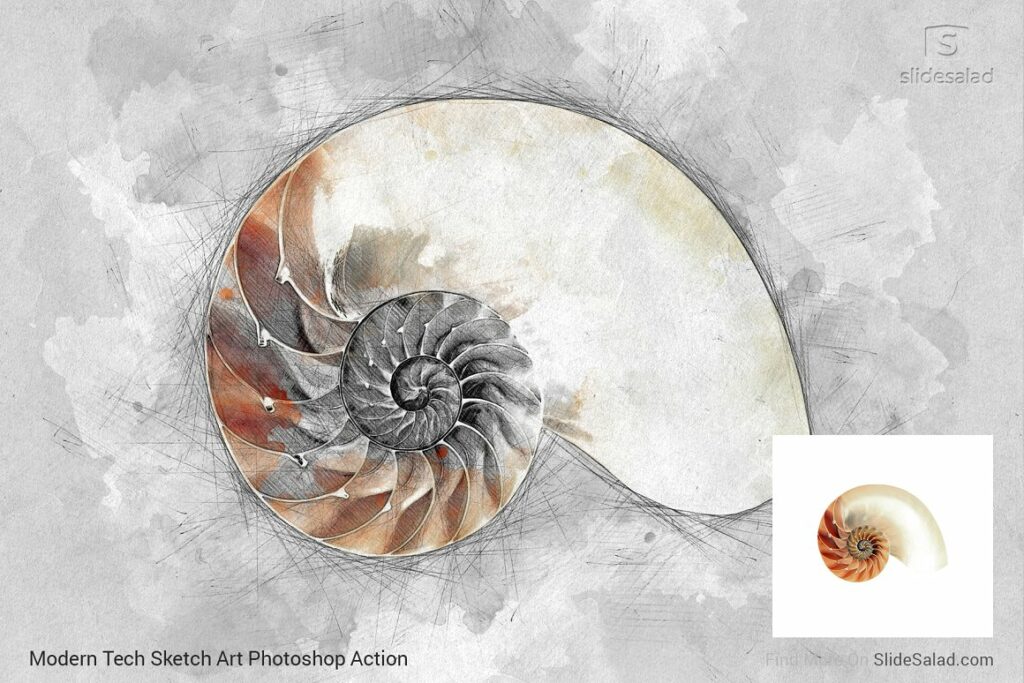 Tech Sketch Art Photoshop Action – MasterBundles