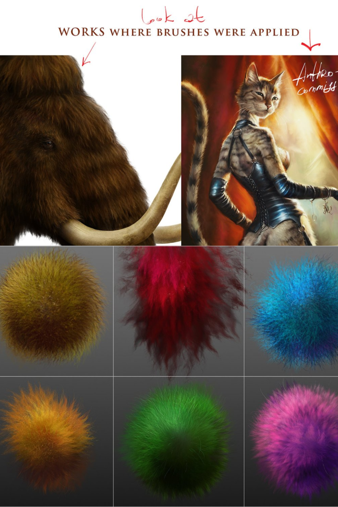 28 Realistic FUR Photoshop Brushes – MasterBundles