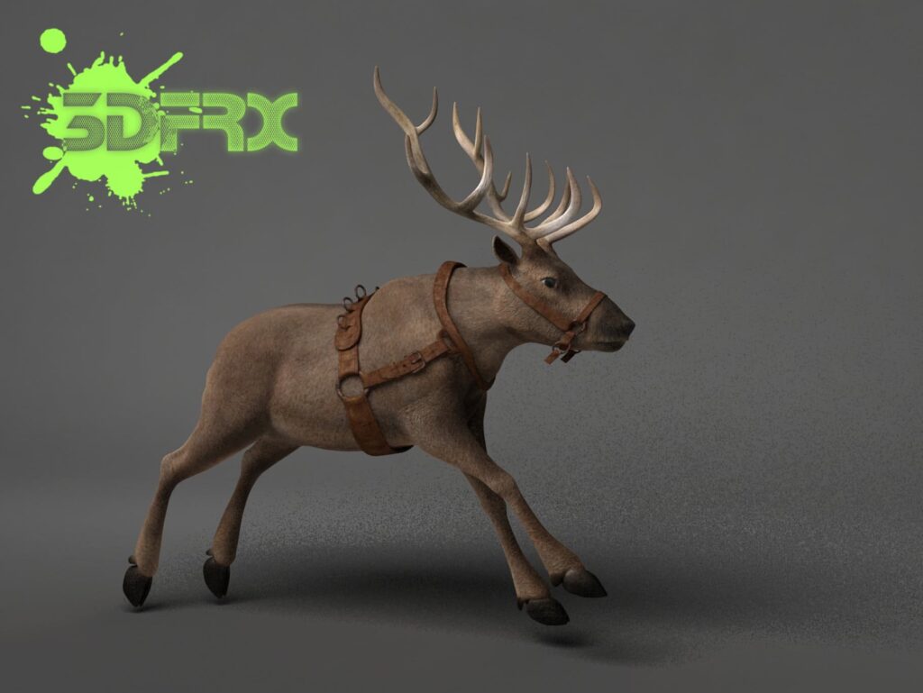 Reindeer Rigged & Posed – MasterBundles