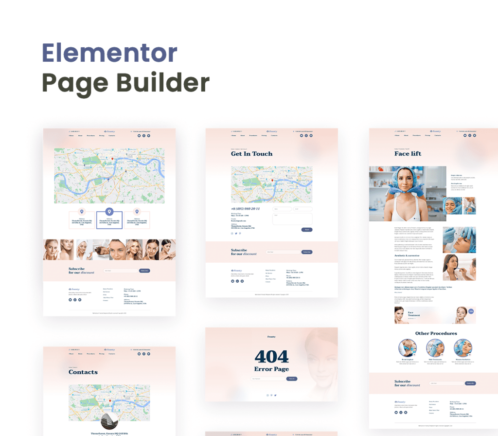 Feanty – Beauty Clinic Elementor Template Kit – MasterBundles