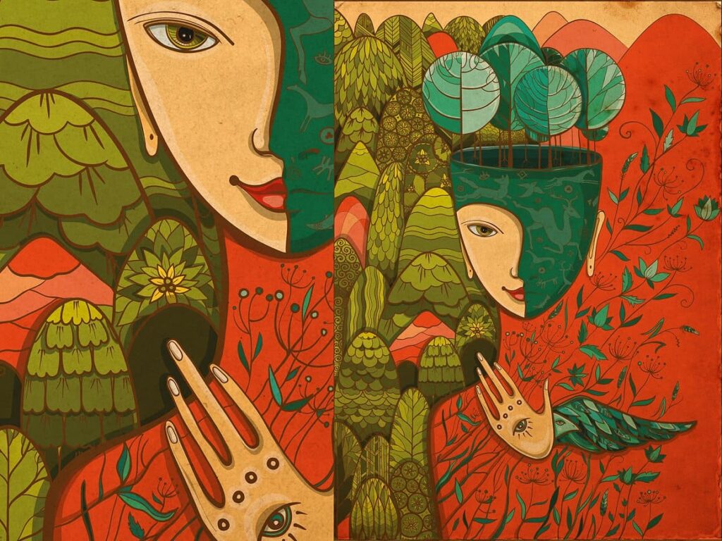 Vector Illustration of Mother Nature – MasterBundles