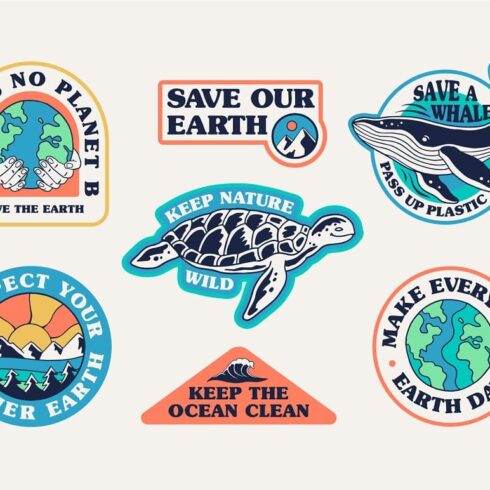 Save Our Earth Badges – MasterBundles
