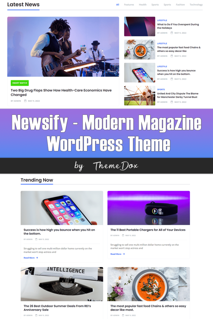 Newsify - Modern Magazine WordPress Theme – MasterBundles