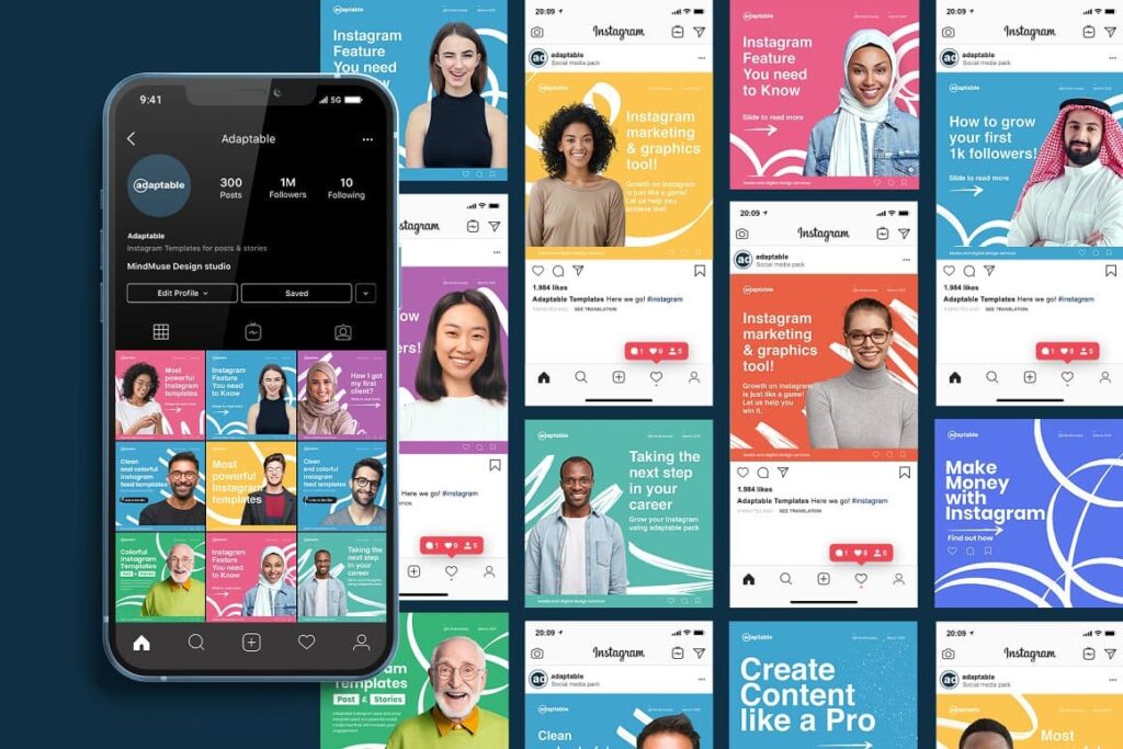 Adaptable- Social Media Pack – MasterBundles