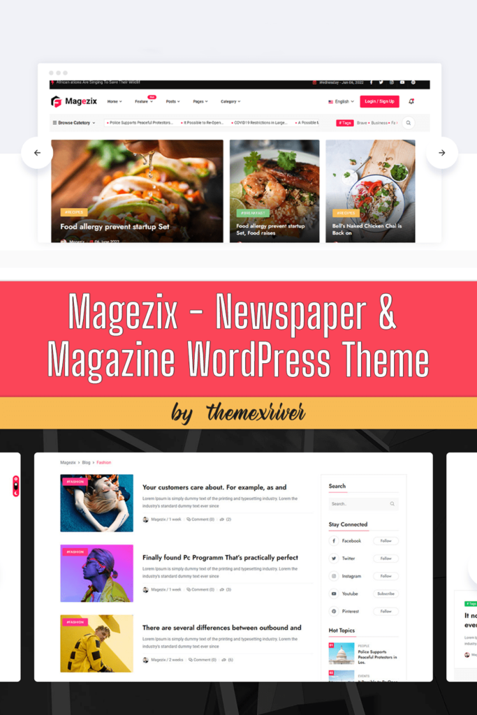 Magezix - Newspaper & Magazine WordPress Theme – MasterBundles