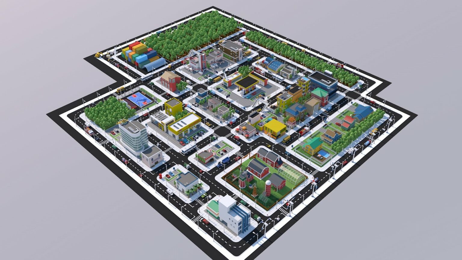 Low Poly City Town Pack – MasterBundles