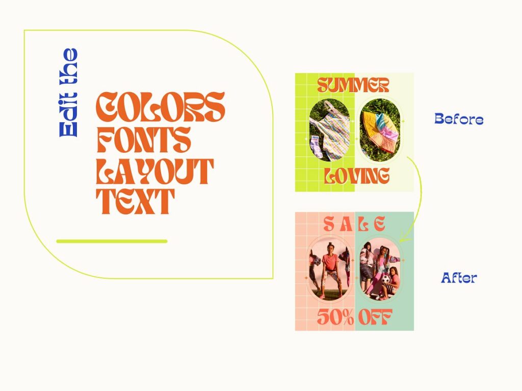 Funky Instagram Post Templates – MasterBundles