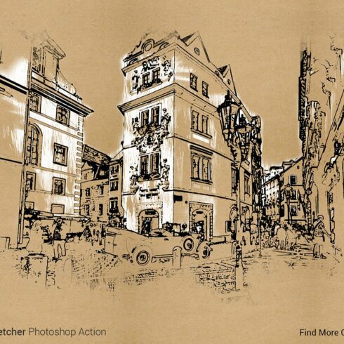 Urban Sketcher Photoshop Action | Master Bundles