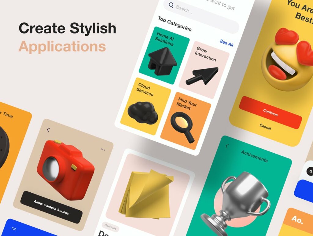 3D Icons Pack – MasterBundles