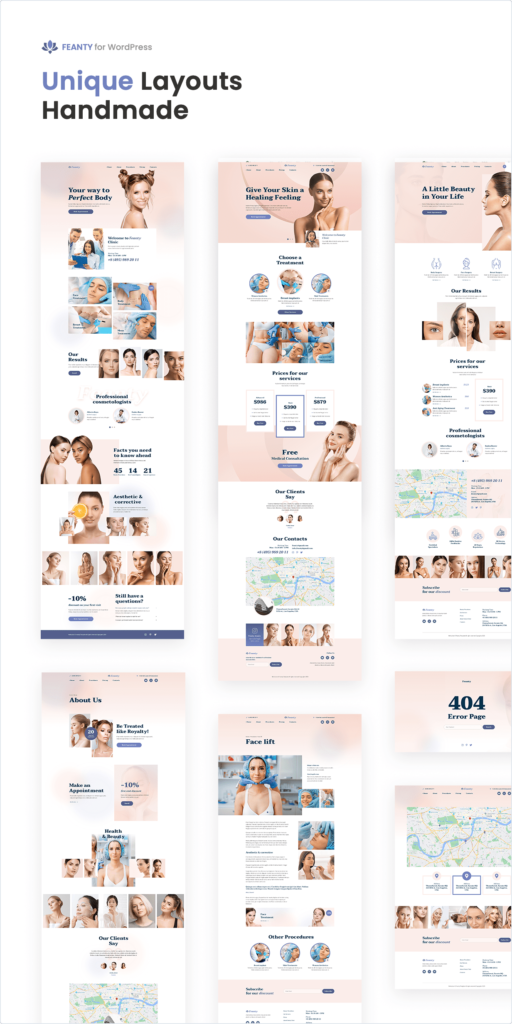 Feanty – Beauty Clinic Elementor Template Kit – MasterBundles